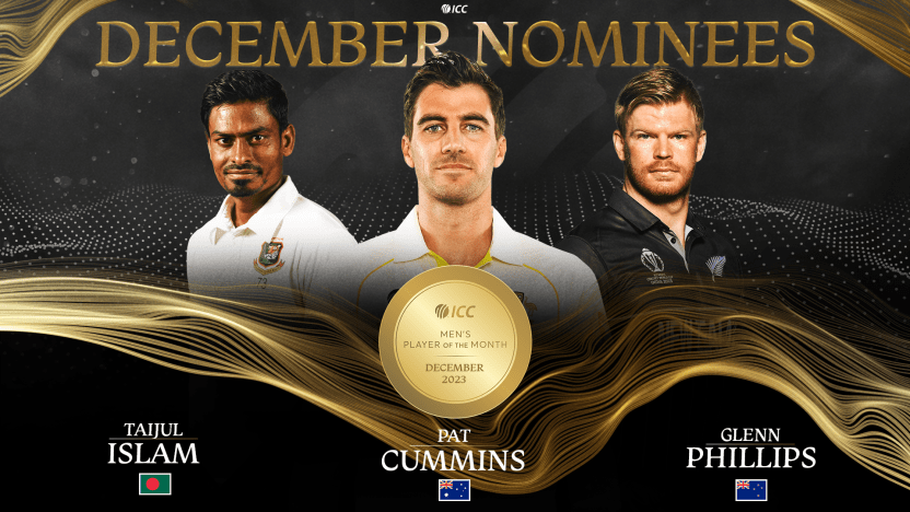 ICC announces December Player of the Month nominees