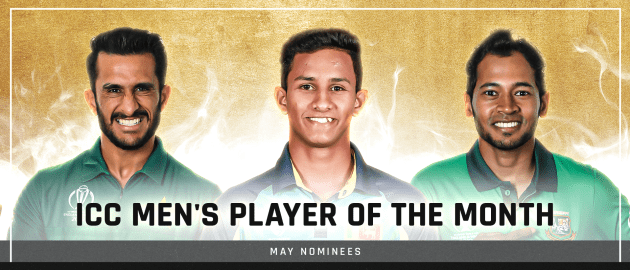ICC Men's Player of the Month nominations for May