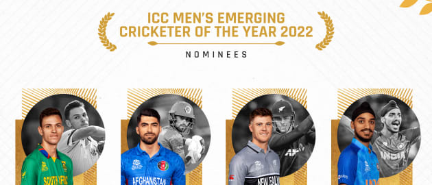 ICC Men’s Emerging Cricketer of the Year 2022 nominees revealed ICC Men’s Emerging Cricketer of the Year 2022 nominees revealed