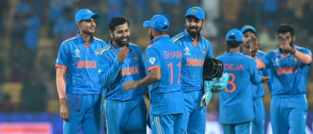 India win their ninth successive contest in CWC23