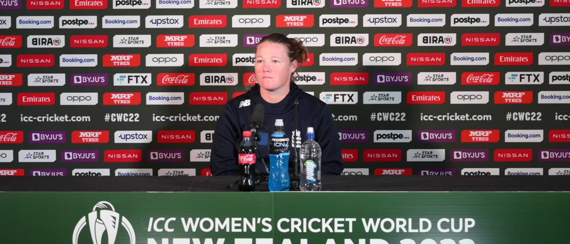 4 March - Hamilton - England player Anya Shrubsole pre-match press ...