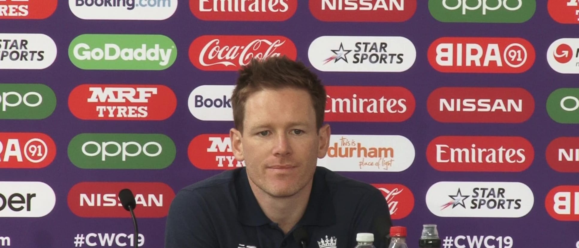 2 July - Chester-le-Street - England Captain Eoin Morgan pre-match ...