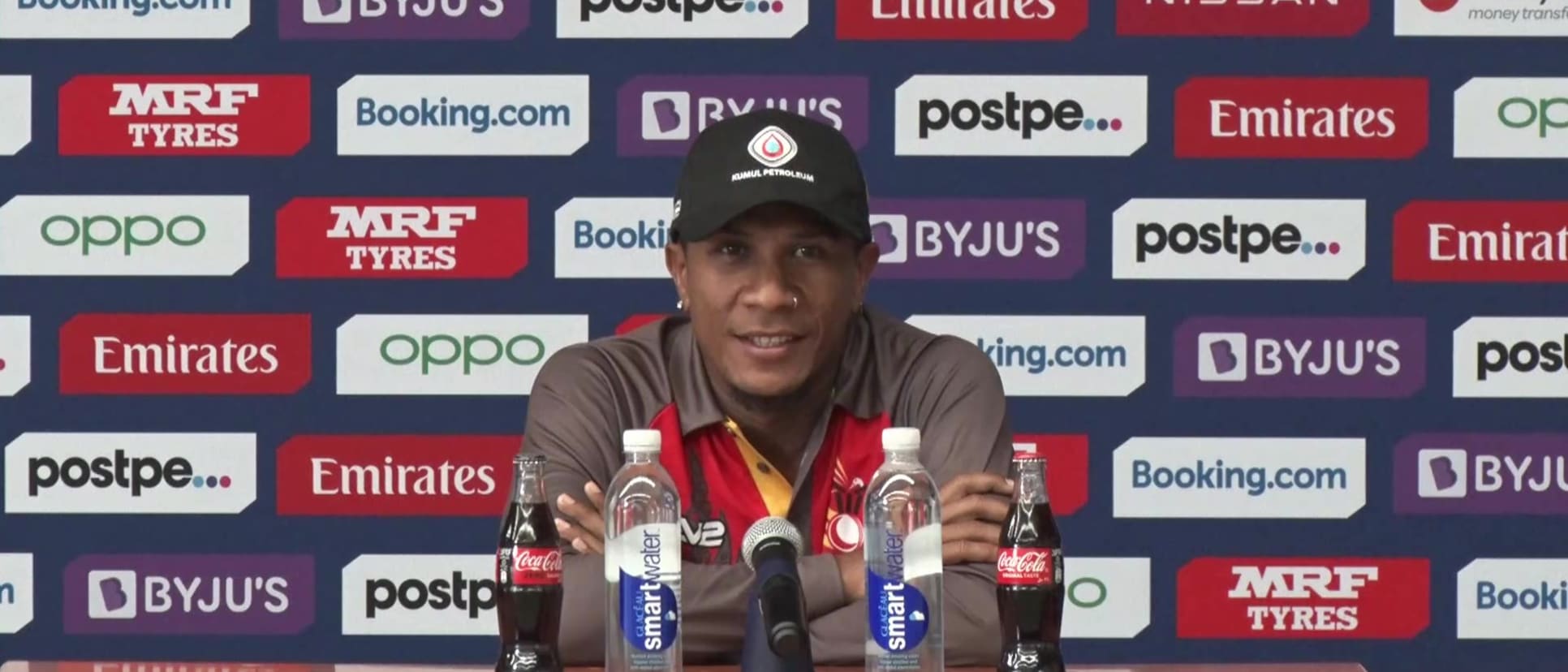 20 October - Oman - PNG's Charles Amini pre-match press conference