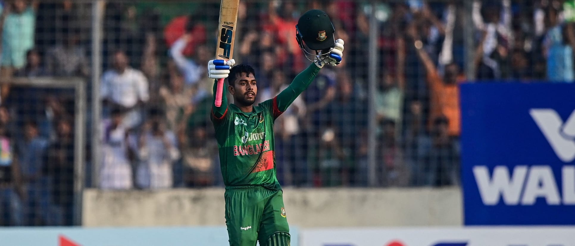 Record-breaking hundred from Mehidy Hasan Miraz in second ODI against India